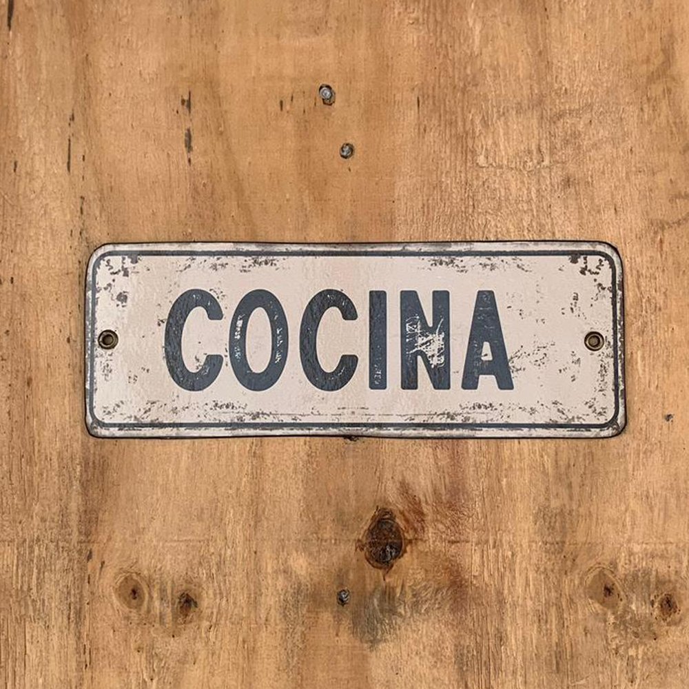 Cartel Chapa 8x22cm «COCINA» | Fire Chile